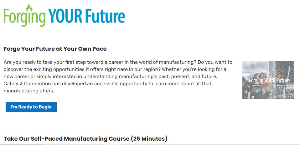 Catalyst Connection Launches Forging Your Future Online Training Module To Prepare Adults for ...